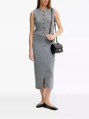 OUI Knitted Split Midi Skirt