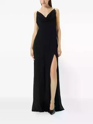 Blumarine Gown With Cowl Neck And Slit