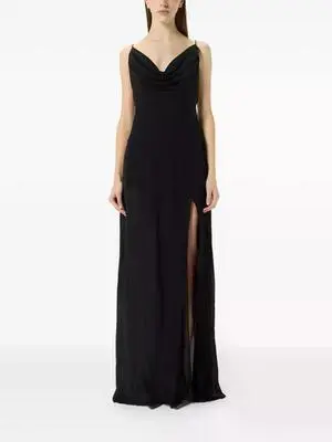 Blumarine Gown With Cowl Neck And Slit