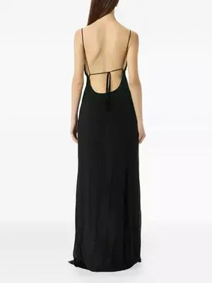 Blumarine Gown With Cowl Neck And Slit