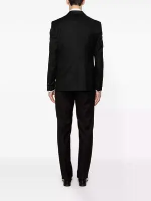 Tagliatore Satin-trim Suit - Black