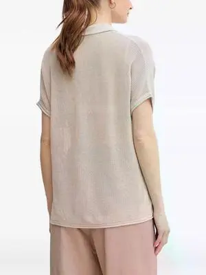 MARC AUREL Mesh Knit V-neck T-shirt