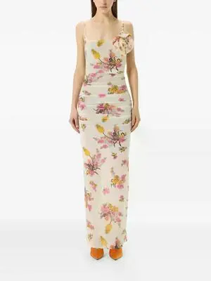 Blumarine Floral Column Dress