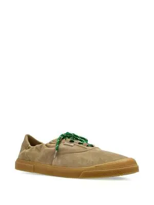 Moncler Lace-up Suede Sneakers - Neutrals