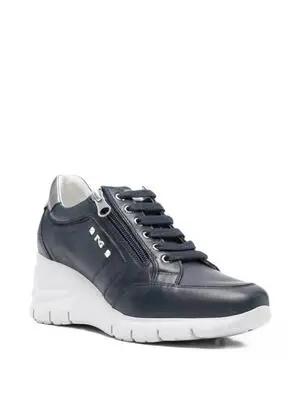 NEROGIARDINI Leather Zip Detail Sneakers