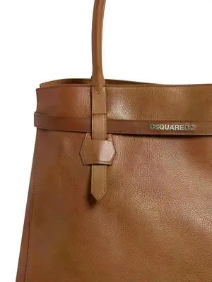 Dsquared2 Calf Leather Tote Bag - Brown