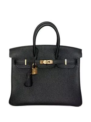 Hermès 2023 25 Birkin Tote Bag - Black