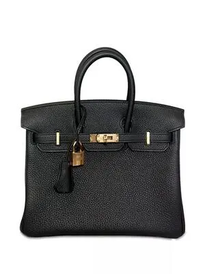 Hermès 2023 25 Birkin Tote Bag - Black