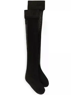 Dolce & Gabbana Logo Band Knee-high Stockings - Black