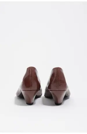 Bimba Y Lola Leather Mid-heel Court Shoe - Brown