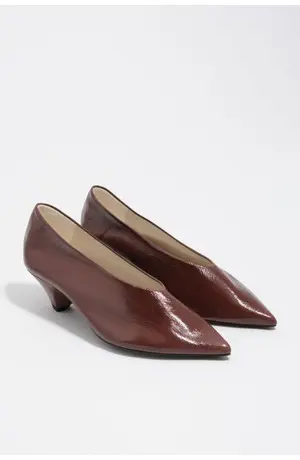 Bimba Y Lola Leather Mid-heel Court Shoe