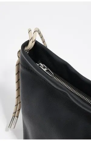 Bimba Y Lola Medium Leather Shoulder Bag - Black