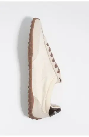 Bimba Y Lola Suede And Nylon Lace-up Sneakers - White
