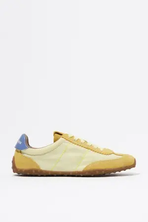 Bimba Y Lola Suede Nylon Sneakers - Yellow