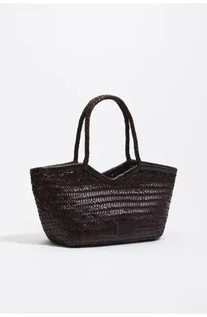 Bimba Y Lola Large Braided Leather Shopper Bag - Aubergine