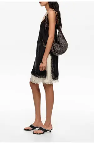 Bimba Y Lola Small Beaded Crochet Shoulder Bag