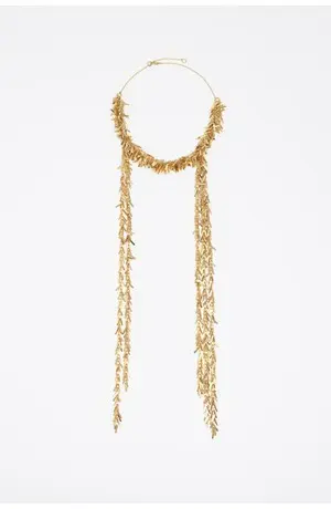 Bimba Y Lola Metal Chain Fringe Necklace - Gold