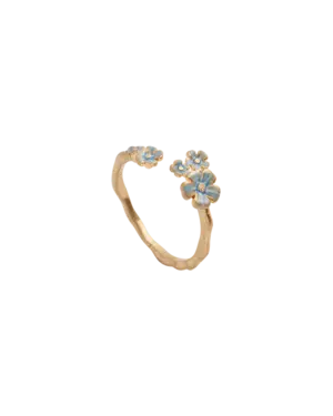 FABLE ENGLAND Forget Me Not Open Ring - Gold