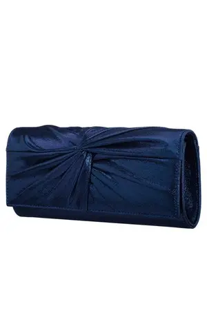 Nina Spirit Metallic Clutch - Navy
