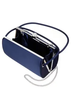 Nina Khalani Satin Clutch - Navy