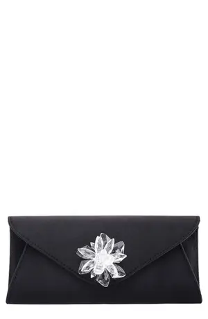 Nina Twila Envelope Clutch - Black