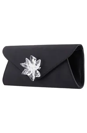 Nina Twila Envelope Clutch - Black
