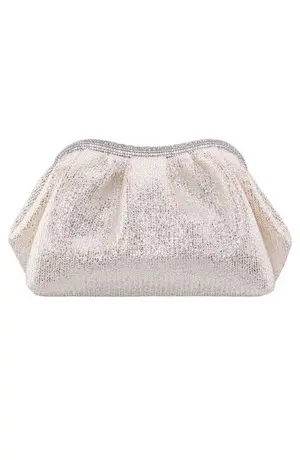 Nina Zayla Frame Clutch - Silver