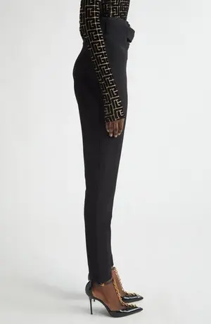 Balmain High-waist Knit Pants