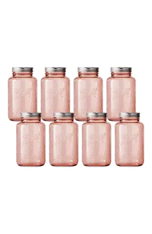 BALL Vintage Glass Mason Jars, 32 Ounce - Rose