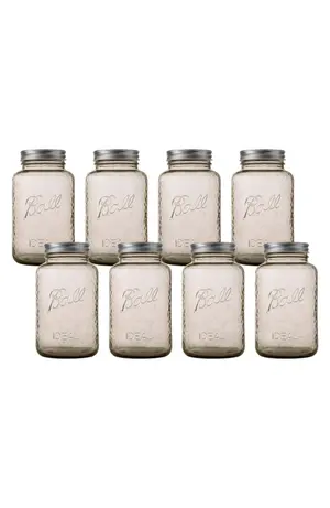 BALL Vintage Glass Mason Jars, 32 Ounce - Sand