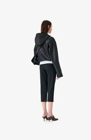 IRO PARIS Tulum Leather Zip-up Hoodie Jacket
