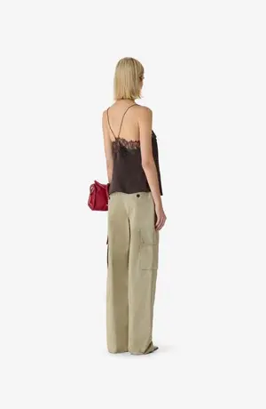 IRO PARIS Lace Cami - Mocha