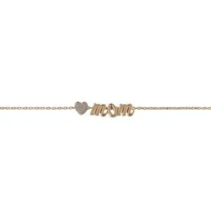 HALLMARK Tone Mom Heart Pendant Necklace And Earring Set With Crystal Accents - Gold