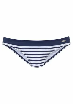 LASCANA Classic Bikini Bottom - Navy Striped