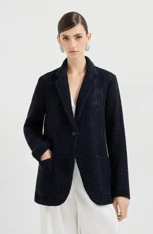 Brunello Cucinelli Net Knit Blazer