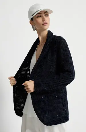 Brunello Cucinelli Net Knit Blazer