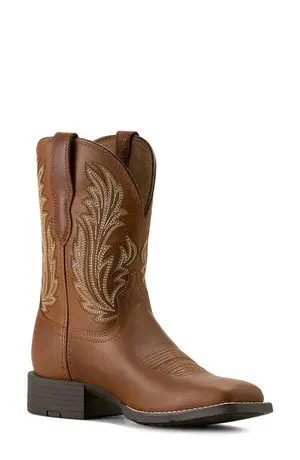 Ariat Round Up Filly Wide Square Toe Western Boots