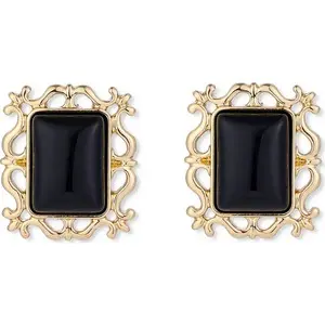 PETIT MOMENTS Viva Stud Earrings - Gold/black