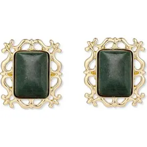 PETIT MOMENTS Viva Stud Earrings - Gold/green