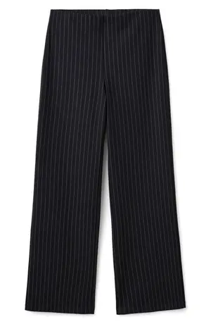 Mango Pinstripe Wide-leg Trousers