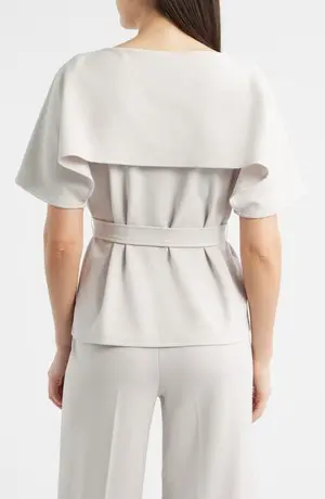 Anne Klein Layered Bateau Neck Knit Top