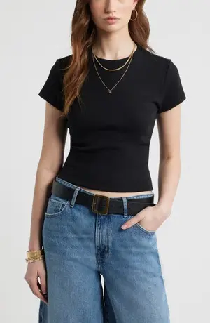 Treasure & Bond Ribbed T-shirts For Women