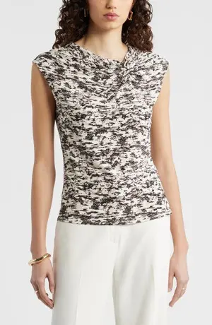 Nordstrom Twist Front Cap-sleeve Top