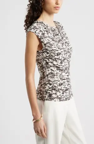 Nordstrom Twist Front Cap-sleeve Top