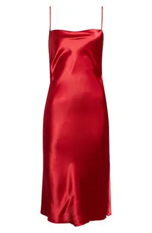 JUMP APPAREL Bow Back Satin Slipdress