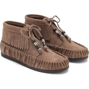 Mango Fringe Bootie - Medium Brown