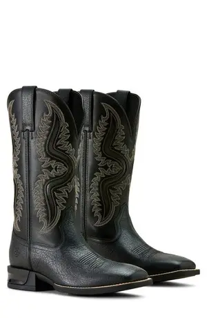 Ariat Captivate Wide Square Toe Cowboy Boot - Black