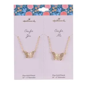 HALLMARK Tear And Share Butterfly Pendant Necklaces Set