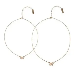 HALLMARK Tear And Share Butterfly Pendant Necklaces Set - Gold