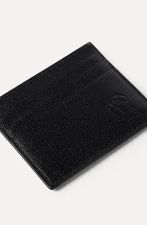 Brunello Cucinelli Grained Leather Card Holder - Black